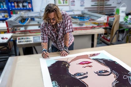 Johnny Depp Debuts His First Art Collection - Friends & Heroes